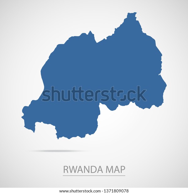 Rwanda Map Blue Rwanda Map Country Stock Vector (Royalty Free ...