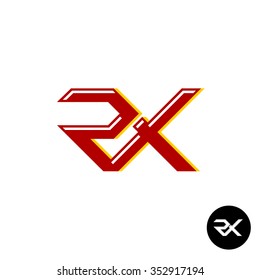 Rx Letters Monogram Logo Letter R Stock Vector (Royalty Free) 352917194