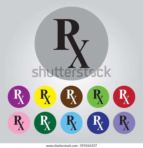 Rx Pharmacy Medicine Icon Stock Vector (Royalty Free) 393366337