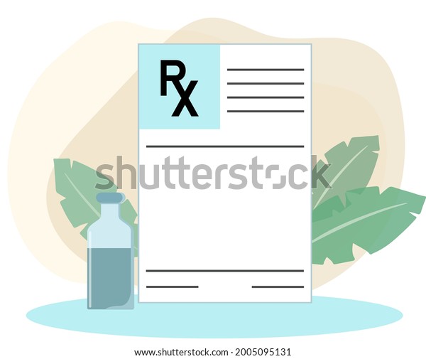 Rx Recipe Form Notepad Medical Prescriptions Stock Vector (Royalty Free ...