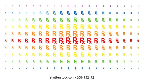 Rx Symbol Icon Rainbow Colored Halftone Stock Vector (Royalty Free ...