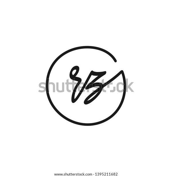 Rz Initial Signature Logo Handwriting Logo Stock Vector (Royalty Free ...
