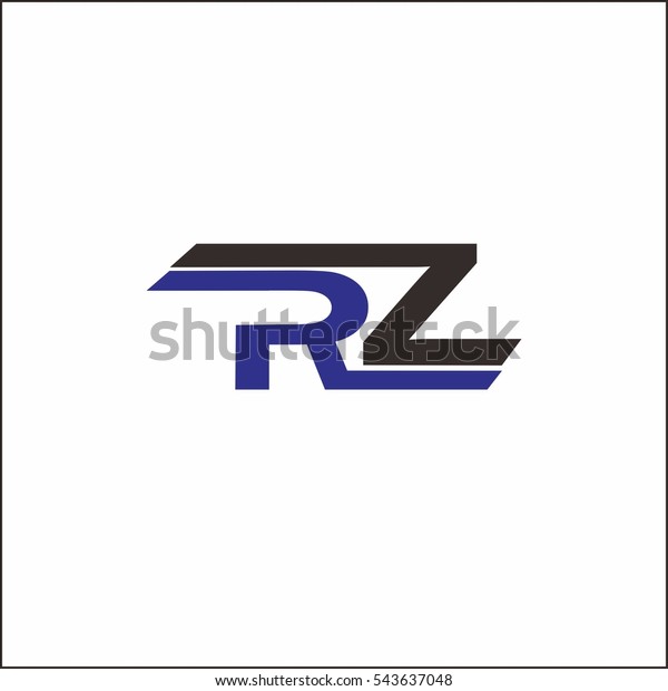 Rz Letter Logo Vector Stock Vector (Royalty Free) 543637048