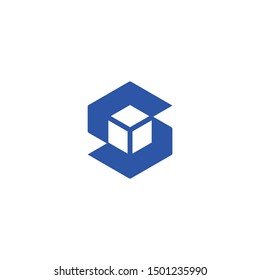 S Box Icon Logo Template Letter Stock Vector (Royalty Free) 1501235990