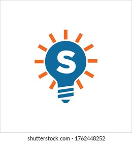 S Bulb Logo Vector Design Graphic Stock Vector (Royalty Free ...