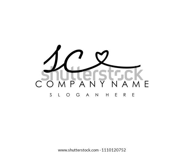 S C Initial Handwriting Logo Vector Stock Vector (Royalty Free ...
