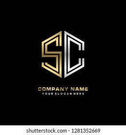 S C Initial Letter Modern Logo Stock Vector (Royalty Free) 1281352669 ...