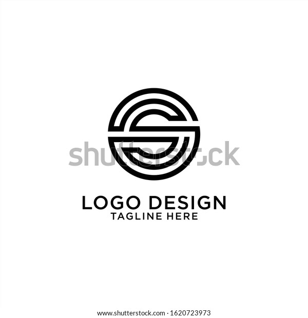 S Circle Logo Design Vector Stock Vector (Royalty Free) 1620723973 ...
