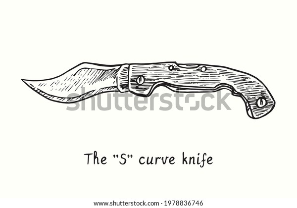 S Curve Knife Type Ink Black Stock Vector (Royalty Free) 1978836746 ...