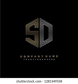 S D Initial Letter Modern Logo Stock Vector (Royalty Free) 1281349558 ...