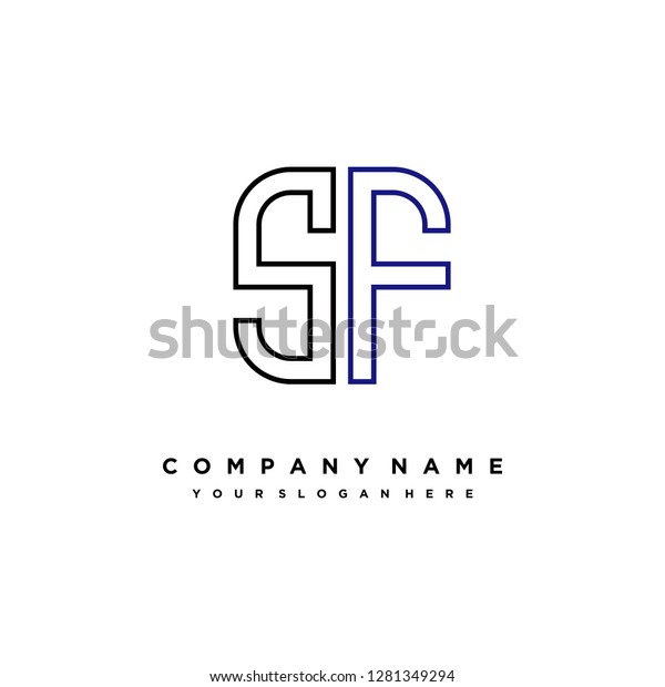 S F Initial Letter Modern Logo Stock Vector (Royalty Free) 1281349294 ...