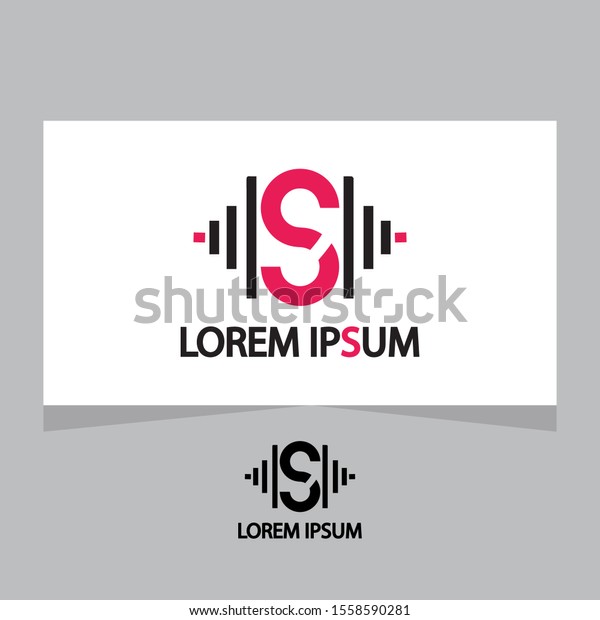 S Gym Logo Vector Graphics Template Stock Vector (Royalty Free ...