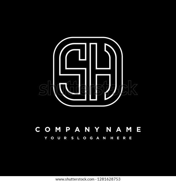 S H Initial Letter Modern Logo Stock Vector (Royalty Free) 1281628753 ...