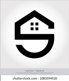 S Home Logo Vector Stock Vector (Royalty Free) 1083594920 | Shutterstock