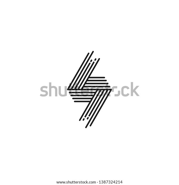 S Initial Line Art Webbing Logo Stock Vector (Royalty Free) 1387324214 ...
