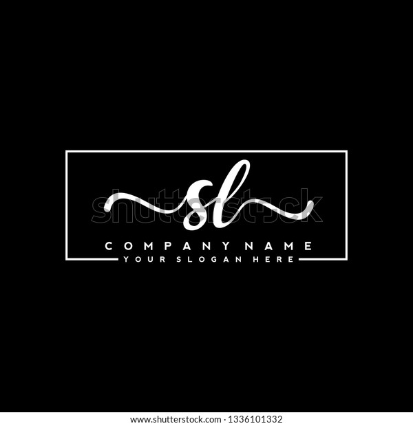 S L Initial Handwriting Logo Vector Stock Vector (Royalty Free ...
