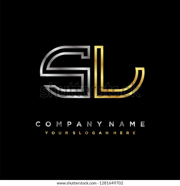 S L Initial Letter Modern Logo Stock Vector (Royalty Free) 1281649702