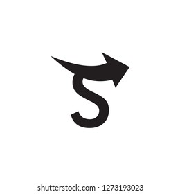 S Letter Arrow Vector Logo Stock Vector (Royalty Free) 1273193023 ...