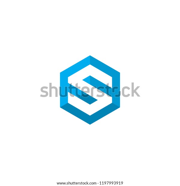 S Letter Combination Polygonal Shape Stock Vector (Royalty Free ...