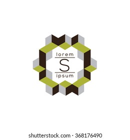 S Letter Cubes Geometric Vector Logo Stock Vector (Royalty Free ...