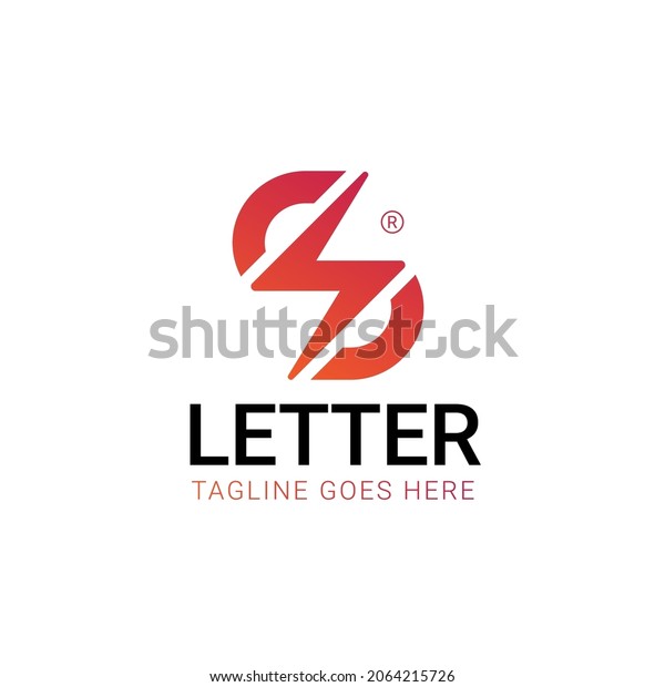 S Letter Flash Power Symbol Logo Stock Vector (Royalty Free) 2064215726 ...