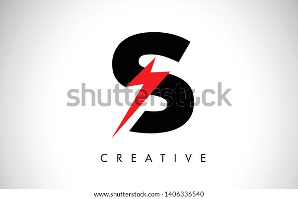 S Letter Logo Design Lighting Thunder Stock Vector (Royalty Free ...