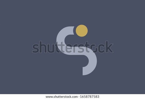 S Letter Logo Yellow Blue Alphabet Stock Vector (Royalty Free ...