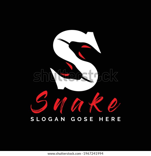 S Letter Snake Logo Design Stock Vector (Royalty Free) 1967241994