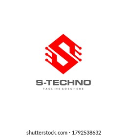 S Letter Techno Logo Modern Technology Stock Vector (Royalty Free ...