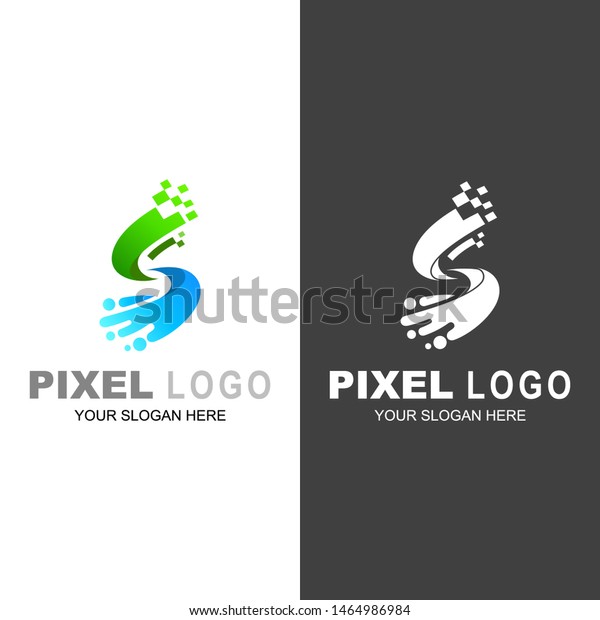 S Logo Pixel Letter S Logo Stock Vector (Royalty Free) 1464986984 ...