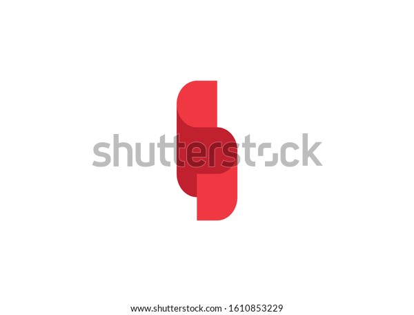 S Logo Red Icon Design Template Stock Vector (Royalty Free) 1610853229 ...
