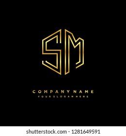 S M Initial Letter Modern Logo Stock Vector (Royalty Free) 1281649591 ...