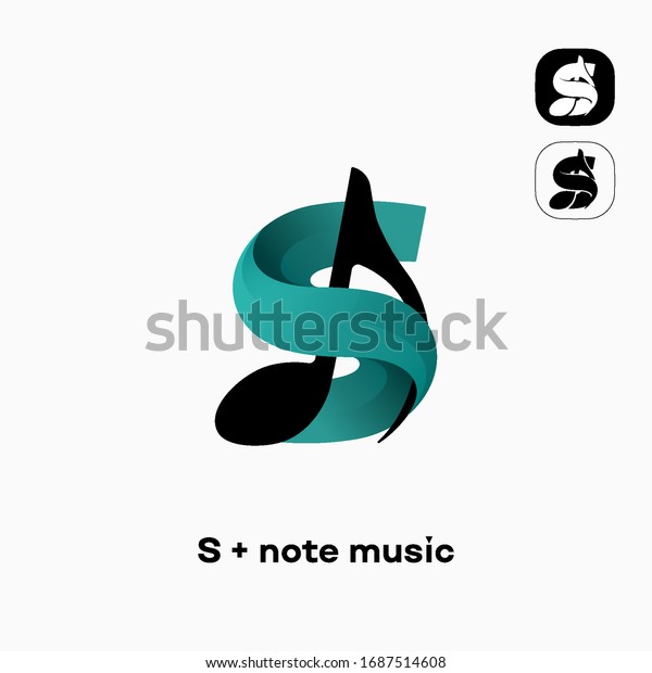 S Musical Note Logo Musical Note Stock Vector (Royalty Free) 1687514608