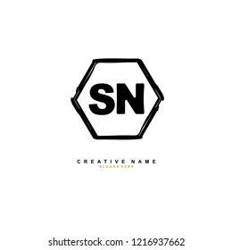 S N Sn Initial Logo Template Stock Vector (Royalty Free) 1216937662 ...