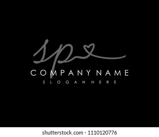 S P Initial Handwriting Logo Vector Stock Vector (Royalty Free ...