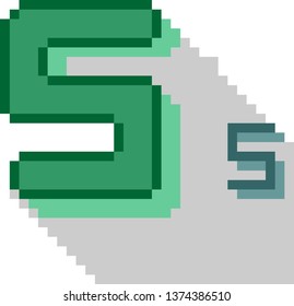 S Pixels Art Stock Vector (Royalty Free) 1374386510 | Shutterstock