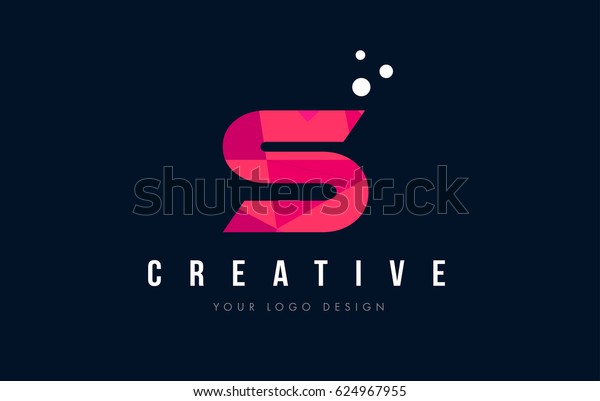 S Purple Letter Logo Design Low Stock Vector (Royalty Free) 624967955