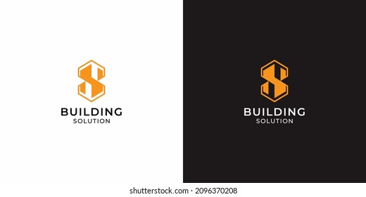 S Shaped Building Logo Perfect Your Stock Vector (Royalty Free ...
