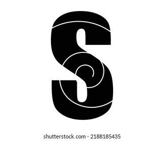 S Spiral Vector Illustration Word Art Stock Vector (Royalty Free ...