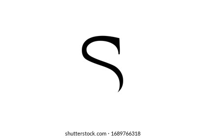 S Ss Uppercase Letter Initial Logo Stock Vector (Royalty Free) 1689766318