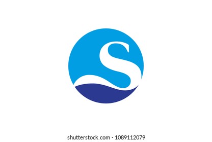 S Ss Water Wave Letter Initial Stock Vector (Royalty Free) 1089112079 ...