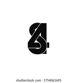S4 Letter Original Monogram Logo Design: เวกเตอร์สต็อก (ปลอดค่า ...