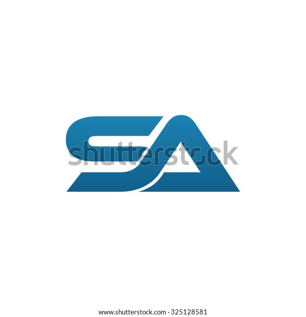 「Sa Company Linked Letter Logo Blue」のベクター画像素材（ロイヤリティフリー） 325128581