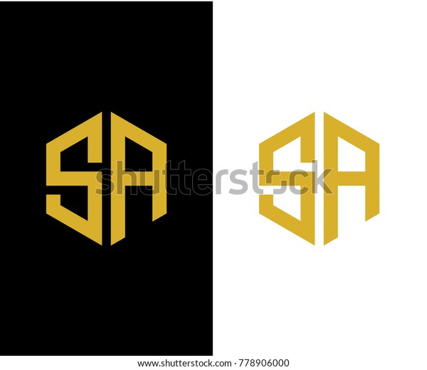 Sa Initial Hexagon Icon Letter Logo Stock Vector (Royalty Free ...