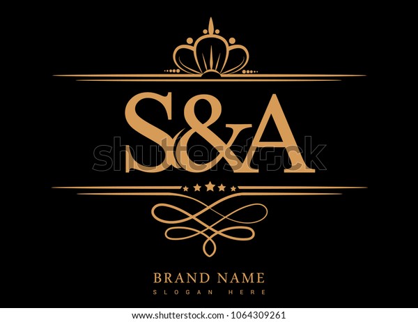 Sa Initial Logo Ampersand Initial Logo Stock Vector (Royalty Free ...