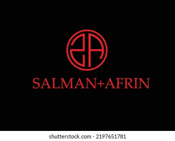 Sa Latter Typography Logo Design Stock Vector (Royalty Free) 2197651781 ...