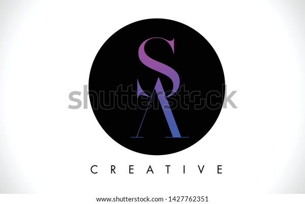 Sa Letter Design Logo Black White Stock Vector (Royalty Free ...