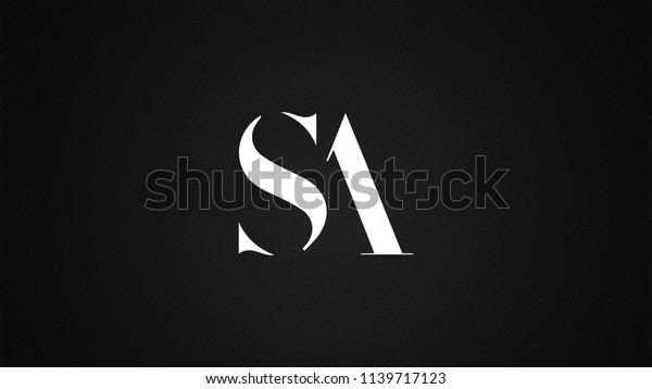 SA Letter Logo Design Template Vector