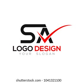 Sa Letter Logo Template Vector Eps Stock Vector (Royalty Free ...