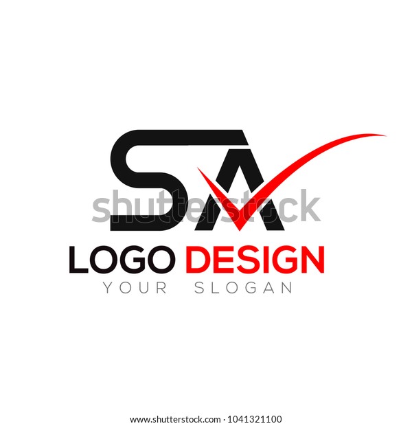 Sa Letter Logo Template Vector Eps Stock Vector (Royalty Free) 1041321100